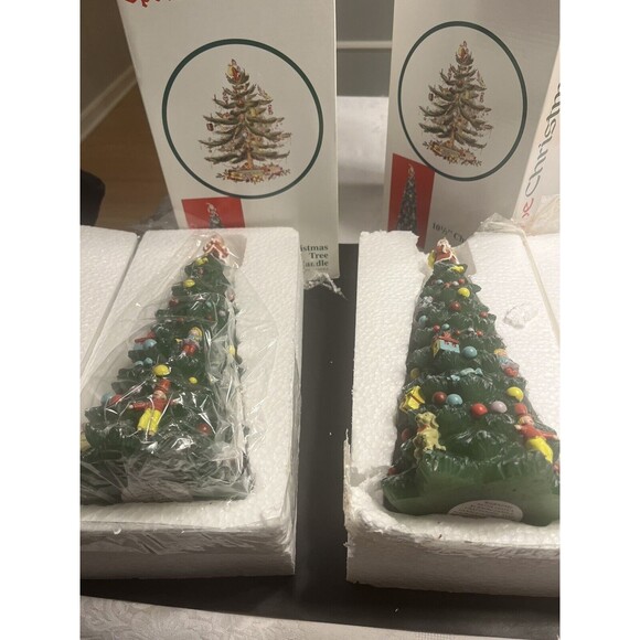 Spode | Accents | Pair Of Vintage Spode Christmas Tree 5 Wax Candle ...